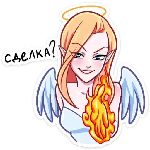 Набор стикеров для Telegram «Ангелица»