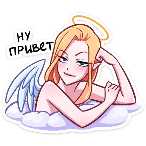 Набор стикеров для Telegram «Ангелица»