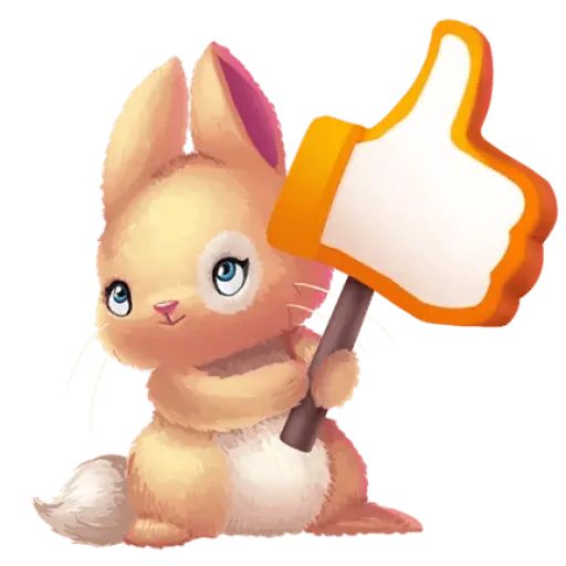 Набор стикеров для Telegram «Милашка Кролик»