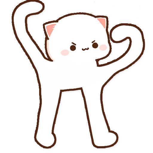 Набор стикеров для Telegram «Mochi Peach Cat Meme»